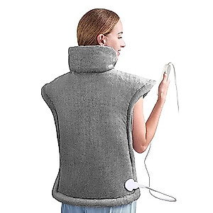 Heating Pad for Back Pain Relief, 24"x33" Weighted Heating Pad for Neck and Shoulder, Neck Heating Pad Fast-Heating with 6 Settings, Auto Shut-Off Full Body Heating Pad, Gifts for Women-Washable