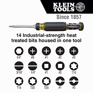 Klein Tools Multi-Bit Screwdriver Set - 11-in-1, 6-in-1 Stubby, 15-in-1 Ratcheting