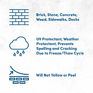 Rain Guard Water Sealers SP-1001 Salt Guard Concentrate Makes 1 Gallon - Clear Natural Finish - Penetrating Protection for Concrete and Masonry from Road Salt, Freeze Thaw, and Ice Damage