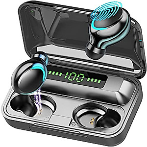 TWS F9, Bluetooth Earphones (Black). Touch Access Wireless & Bluetooth. Android & iPhone, Great Sound/Bass. USB Cable & Chargeable Case. Extra Buds Included. Good for Travel, Gym, All The Above.