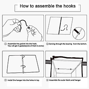 Dearjana 4 Tier Handbag Purse Organizer with Dustproof Cover, Foldable Hanging Closet Wardrobe Storage Shelves Closet Storage System for Living Room Bedroom Home Use, Grey