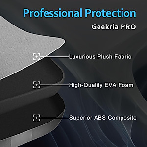 Geekria PRO Rugged Headphones Case Compatible with Sennheiser PXC 550-II, Momentum 3, HD 450BT, HD 400S, Hard Shell, Durable, Multi-Layer Protection Travel Carrying Bag (Black)