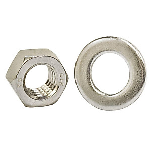 SDEXCSA WLL 1,050 Pounds 3/8 Inch x 12 Inch Fully Threaded Marine Stainless Steel Turned Eye Bolt Nut Washer