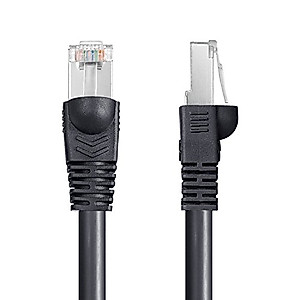 DbillionDa Outdoor Ethernet 10ft Cat6 Cable, Shielded Grounded UV Resistant Waterproof Buried-able Network Cord