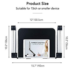 Adjustable Laptop Stand Table for Office, RAINBEAN Portable Lap Desk Stand Compatible Notebook Tablets MacBook,Foldable Lift Bracket Aluminum Ergonomics Design,Office or Home Desk Suitable for Ipad