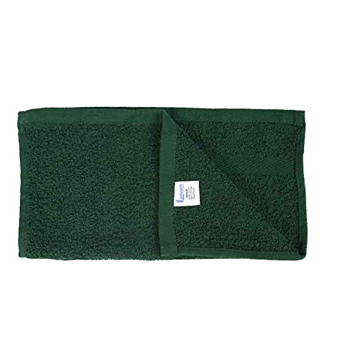 Linteum Textile Face Towel Set, 12x12 Inch, 100% Soft Cotton, 16 Single Ring Spun Washcloths, Absorbent & Durable Face Towel for Household, Spa, Gym and Hotels - 12 Pack (Hunter Green)