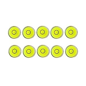 10pcs Bubble Spirit Level Degree Mark, 10x6mm Mini Circular Bullseye Level Inclinometers Use for Tripod, Phonograph, Turntable
