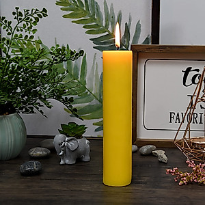2 x 9 Yellow Pillar Candle