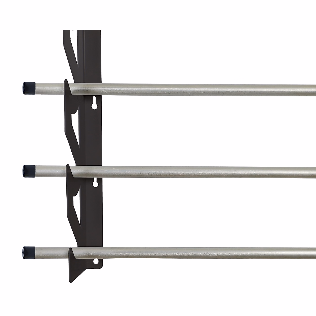 Generic 3 Roll Black Wall Mount Storage System Rack Kit for Car Vinyl & Tint- Large Sign & Banner Material Holder, Fabric Spool Convenient Craft Stand (With 68"" Poles, Black Powder Coating)