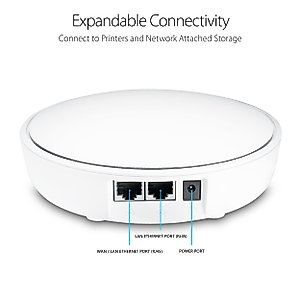 ASUS Home Wi-Fi System, Pack of 3 (for large homes), Tri-Band Mesh Networking Wireless AC2200 Routers with AI Protection - MAP-AC2200