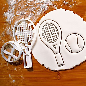Tennis Racket and Ball cookie cutters, 2 pieces - Bakerlogy