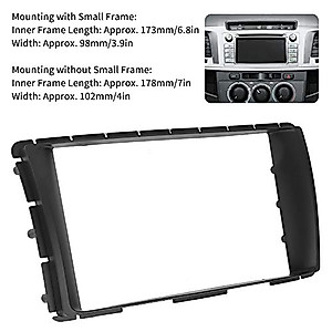 Double DIN Car Stereo Install Kit | 2Din 7in Navigation Fascias Frame DVD Radio Player Panel Trim Fits for Toyota Hilux 2012-2014 Vigo 2012-2014 Fortuner 2012-2014