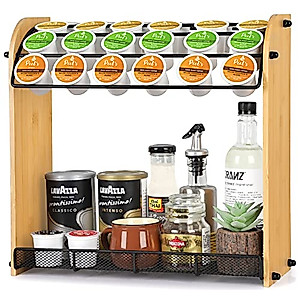 K Cup Holder Large Capacity Coffee Pod Holder Coffee Bar Accessories and Cup Storage Organizer Save Space for Home Office Kitchen Counter Organizer(at Least 49 Coffee Pods)