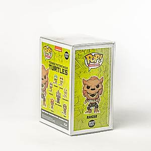 Retro As F Action Figure Protector Box (10 Pack) - UV Protective, Scratch Resistant Archival Quality Plastic Shield Display Case for Collectible Figure Storage…, Clear (RAF-TMNT-2003)