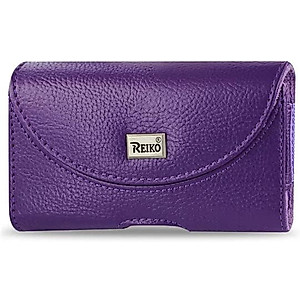 Horizontal Purple Leather Case Magnetic Closure and Smooth No Clip Back Compatible with Nokia 2780 flip Phone