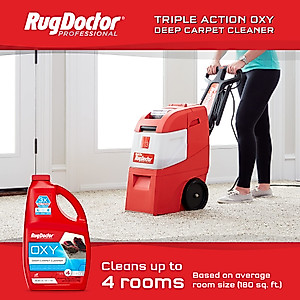 Rug Doctor Triple Action Oxy Deep Carpet Cleaner, 48 oz., Deep Cleans, Deodorizes, & Protects, Concentrated, Professional-Grade, 3X Action Formula