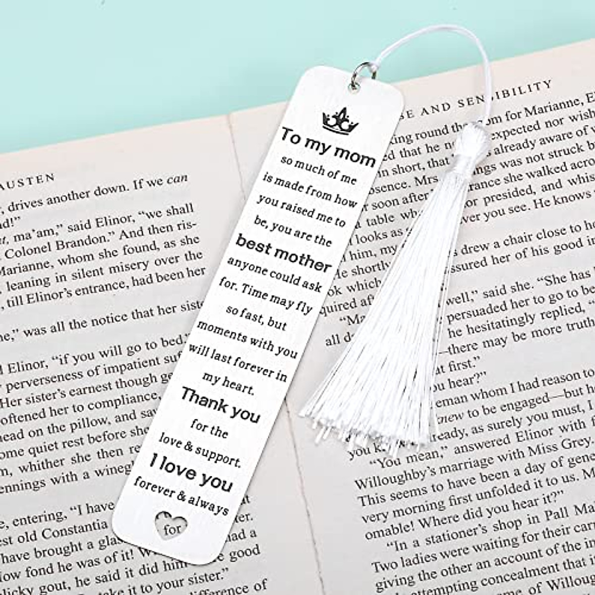 Mom Gift Bookmark from Daughter Son Valentines Day Gift for Mommy Mom Birthday Gifts for Mother Mommy mom Mother's Day Gift for Mom from Teens Kids I Love You Mom Christmas Bookmarks from Daughter Son