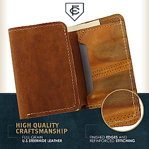 FIELDERS CHOICE GOODS Leather Trifold Wallet - Handcrafted from Vintage Baseball Gloves by FC Goods
