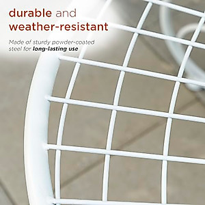 Alpine Corporation 62"L Indoor/Outdoor 2 Person Metal Butterfly Shaped Garden Bench, White