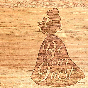 TOSCANA - a Picnic Time brand 833-00-512-033-12 Beauty Cutting Board and Serving Set, Beauty & the Beast - Acacia Wood