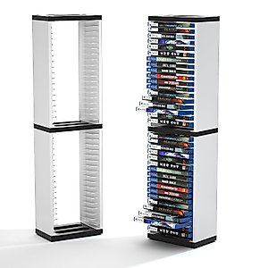 HEATFUN Storage Tower for PS5 Games, Storage Stand for PS5 PS4 Xbox One Games (for 36 Game Boxes)