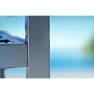 AKOYA Outdoor Essentials Juno 3 Piece Chaise Lounge Chair Set in Charcoal