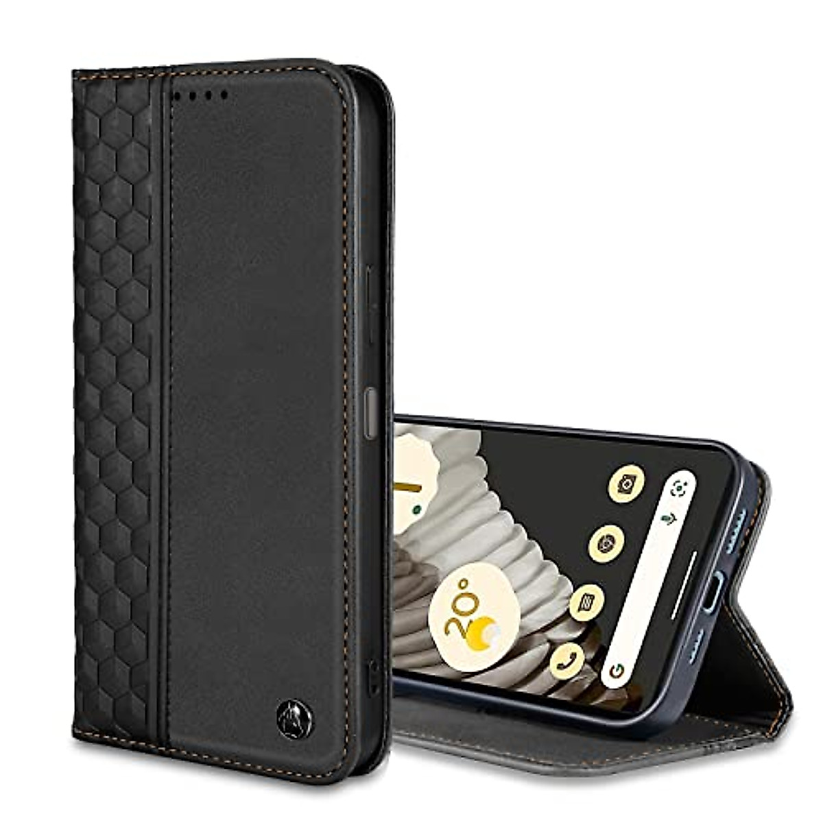 Oduio 7 Pro 5G (6.7") Wallet Case Premium PU Leather Flip Folio Case with [Shockproof TPU Inner Shell] Card Holders Slots Magnetic Kickstand Phone Cover, Black