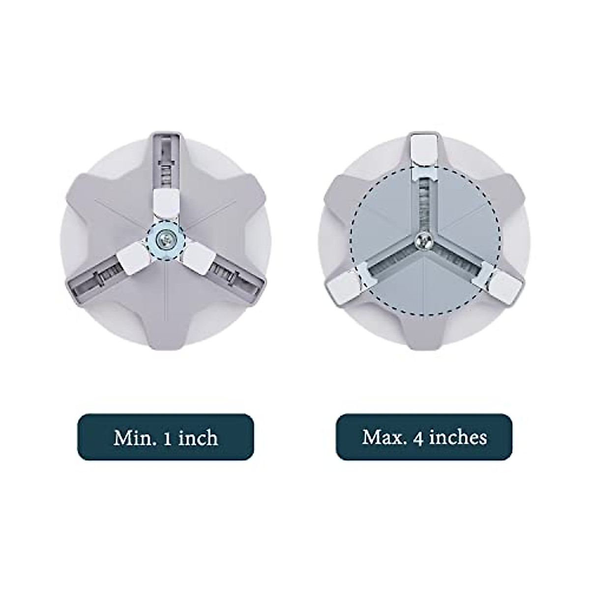 KITCHENDAO Jar Opener Under Cabinet for Weak Hands & Seniors with Arthritis, Effortless Lid Opener with 3 Grippers, Bottle Opener Can Opener Under Counter, Gift for Father Mother Grandpa Grandma Wife