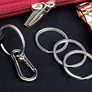 Crest Stainless Steel Key Rings - 10 Pcs - ~1.25inch, 32mm Surgical - Marine Grade SS316 Round Split Key Rings for Keychains - Surgical - Marine Grade Stainless Steel Keychain