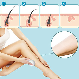 Crystal Hair Eraser for Women and Men- Reusable Crystal Hair Remover Magic Painless Exfoliation Hair Removal Tool, Magic Hair Eraser for Back Arms Legs