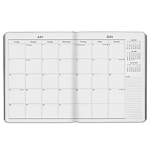 2024 Harbor Large Monthly Planner - Metallic Rose Gold - 9.75x7.5"