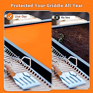 FAWAIKTU Griddle Buddy Grill Mat for Blackstone Griddle Cover, Heavy Duty Food Grade Silicone Griddle Mat Cover, Griddle Mat for All Season BBQ Grill Mat Protection,Fathers Day Dad Gifts (36 in)