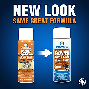 Permatex 80697 Copper Spray-A-Gasket Hi-Temp Adhesive Sealant, 9 oz. net Aerosol Can , Orange