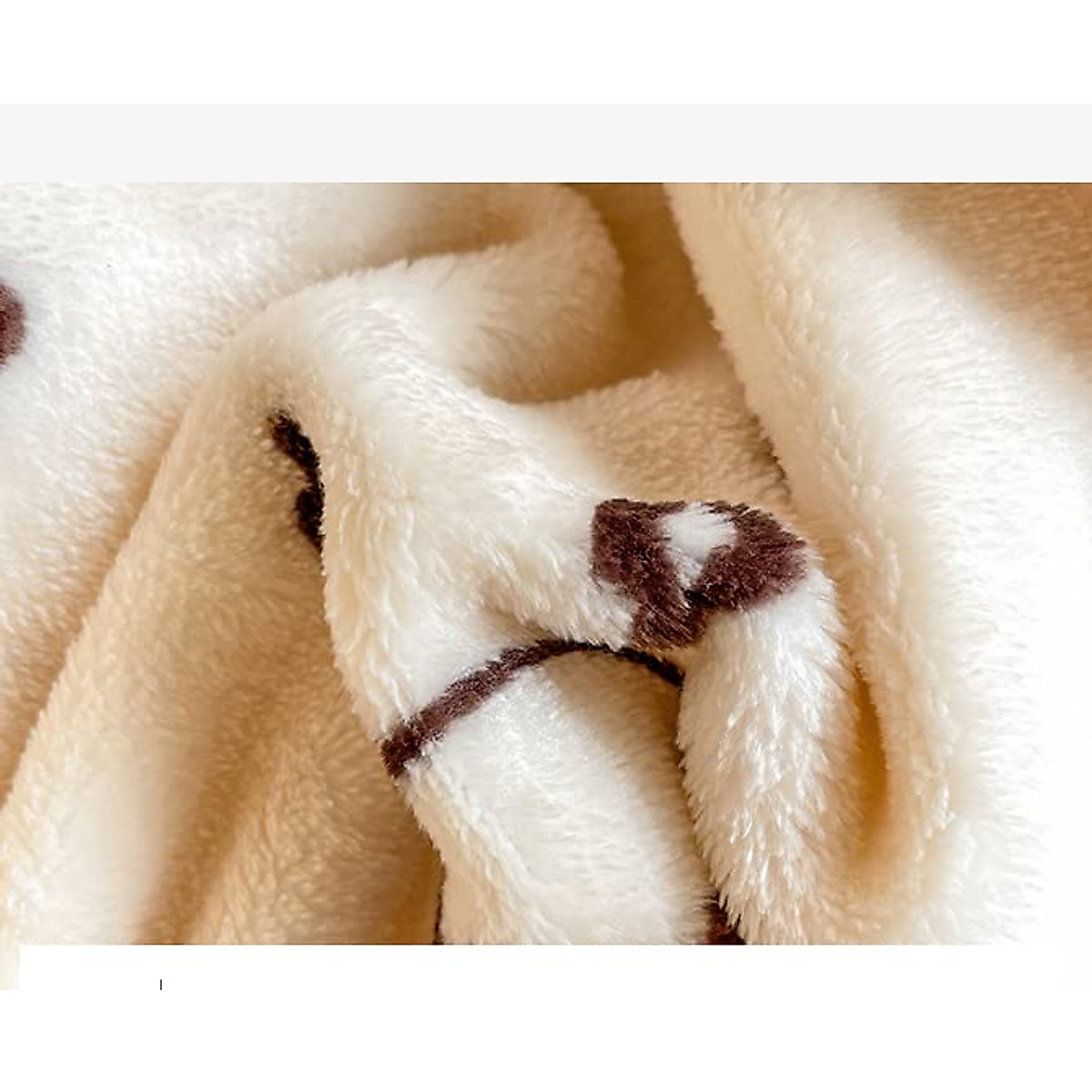 HOKMAH Premium Sherpa and Fleece Plush Blanket, Cute Aesthetic Fleece Blanket Throw. Kawaii Blankets for Travel Camping Chair Sofa (Brown,40x60)