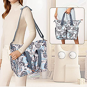 Teamoy Breast Pump Bag with Cooler Bag, Breast Pump Storage Tote with Laptop Sleeve (Up to 14") for Working Moms, Compatible with Spectra S1,S2, Medela, Dandelion(Bag ONLY)