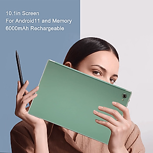 Jectse 10.1 Inch Tablet, 5G 2.4G WiFi Tablet, 8GB RAM 256GB ROM Octa Core Tablet, 8MP 20MP Dual Camera, 6000mAh Computer Tablet for 11, Green