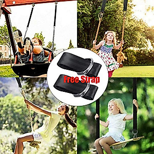 TUAHOO 600lbs Ninja Obstacle Course for Kids Backyard - Ninja Training Obstacles 50' Slackline Kits - Outside Line Ninja Kids Playset with Swings, Monkey Bars, Gym Rings, Rope Ladder, Climbing Net