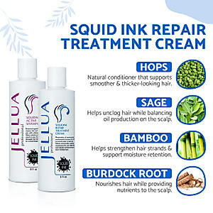 Jellua Squidink Active Shampoo and Repair Treatment Cream 8.0 Oz Duo