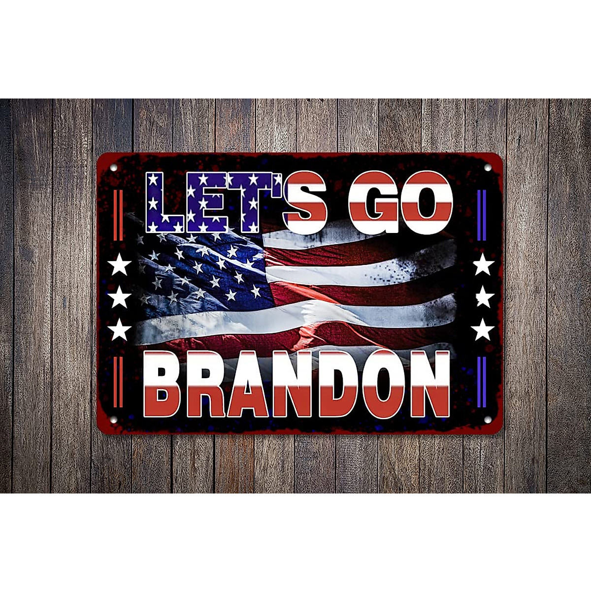 NC Retro Vintage Tin Sign 7.8x11.8 Inch, Let's Go to Brandon Fjb Home Decoration Wall Decoration Suitable for Room/bar/Living Room/Garden/Gift （20x30cm）,8x12 inches