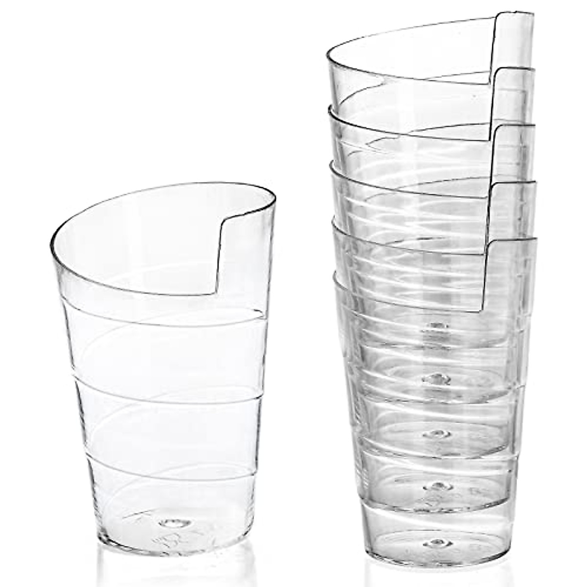 Fasmov 100 Pack 2 Oz Mini Dessert Cups with 100 Spoons, Clear Plastic Parfait Appetizer Cup for Tasting Party Desserts Appetizers