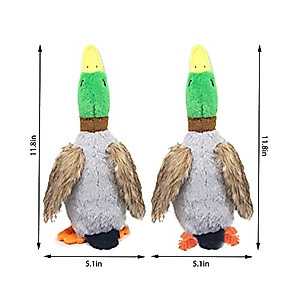 LNPAVET Dog Squeak Toy with crepe paper noise and generator, 2 dog and duck toys, durable chew toy, dog teething pet Toy, dog pet toy, for dog play and training