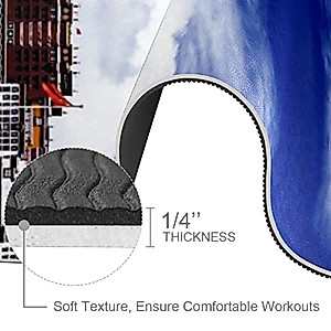 Yoga Mat, Yoga Mats for Home Workout, Workout Mat, Exercise Mats, Pilates Mat, Sky Scenery Architecture