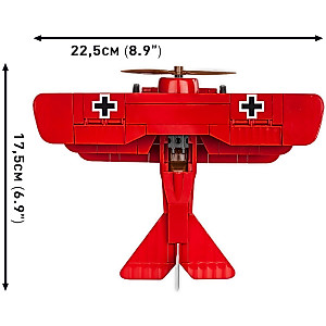 COBI Historical Collection: The Great War Fokker DR.1 Red Baron Plane,7+ years,178 pcs