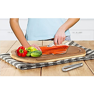 4 Pieces Fish Bone Tweezers Set, Two 4.6" Stainless Steel Tweezer and Two 5.5" Tongs for Cooking Food Design styling.