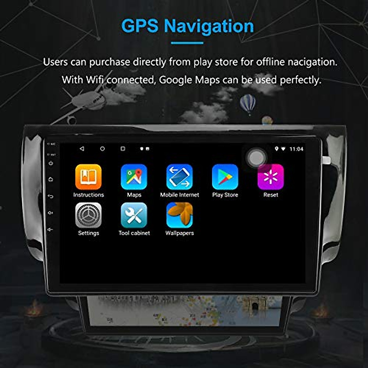 LEXXSON Android 8.1 Car Radio Stereo 10.1 inch Capacitive Touch Screen High Definition GPS Navigation Bluetooth USB Player 1G DDR3 + 16G NAND Memory Flash for Nissan Sentra 2013 2014 2015 2016 2017