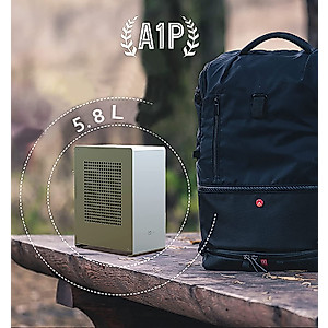 A1P Mini ITX Case Desktop PC Case(A1 Upgrade Version) Micro Slim Portable 2023 Small Backpack Aluminum Alloy Chassis DIY Installation for Gaming and Home Use