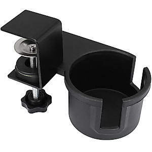 Zerodeko Clip on Desk Cup Holder Desk Bottle Holder Clamp Cup Carriers for Drinks Desk Cup Holder Clamp Mug Stand Espresso Cup Clip on Cup Holder to Rotate Clip-on Abs Tray Table
