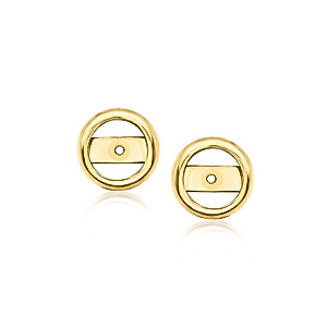 Ross-Simons 14kt Yellow Gold Bezel Earring Jackets