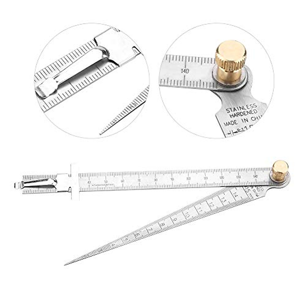 High-Precision Stainless Steel Gap Ruler Wedge-Shaped Feeler Gauge Tapered Ruler Measuring Tool