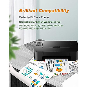 802 XL Ink Cartridges Remanufactured for Epson 802 Ink Cartridge Combo Pack T802 Remanufactured for Epson 802XL Ink Cartridge Works with Epson Workforce Pro WF-4740 WF-4734 WF-4730 EC-4040 EC-4030